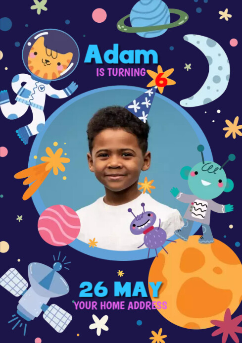 Adam's Birthday Invitation Layout Template | PosterMyWall