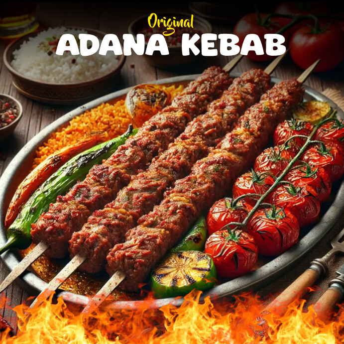 Adana Kebab Instagram Food Ad Template | PosterMyWall