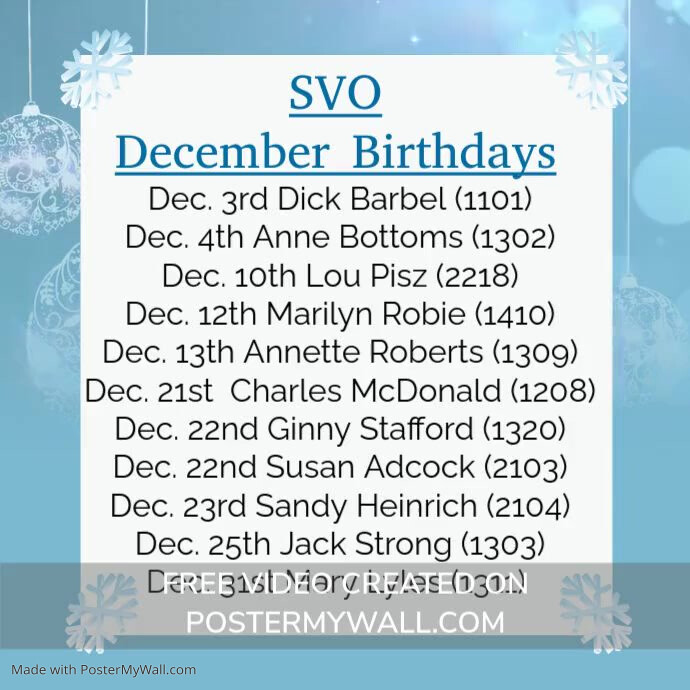 Blue Christmas Menu Square Video | PosterMyWall