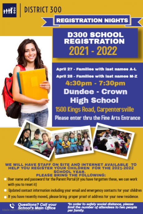 Registration Nights - DCHS2021 | PosterMyWall