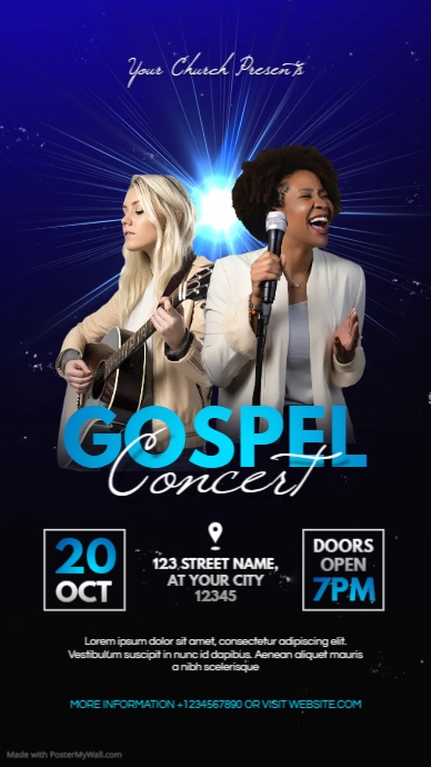 Gospel Concert Church | PosterMyWall