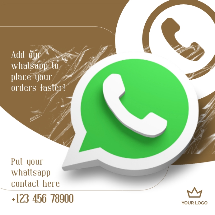 Add our whatsapp Template | PosterMyWall