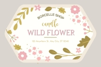 Luxury black and white floral Address Label Template | PosterMyWall