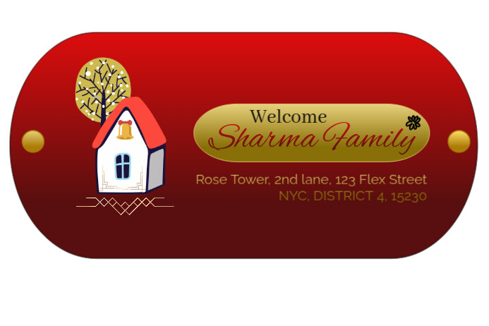 Address Label Templates with Red color | PosterMyWall