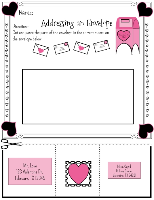 Copy of Addressing an Envelope Valentine's | PosterMyWall