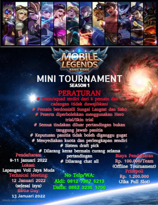 Salinan Mobile Legends Tournament | PosterMyWall