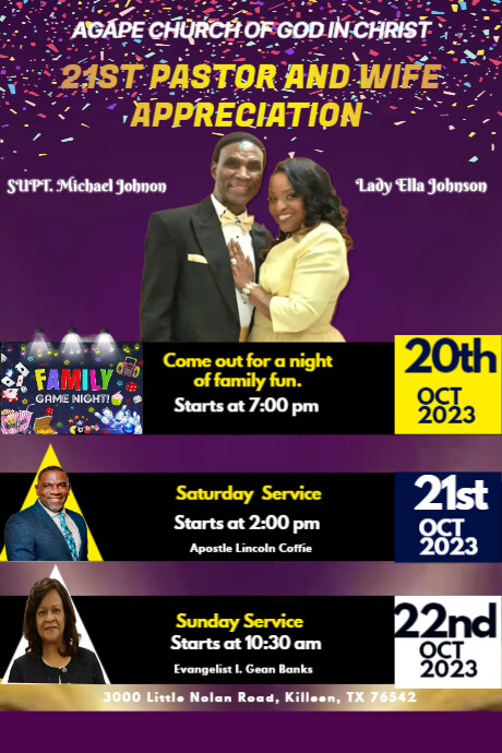 Church schedule | PosterMyWall