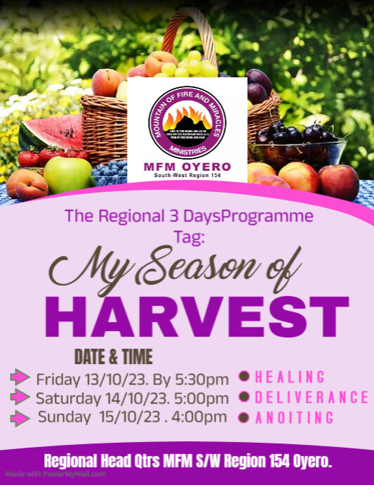 HARVEST FLYER | PosterMyWall