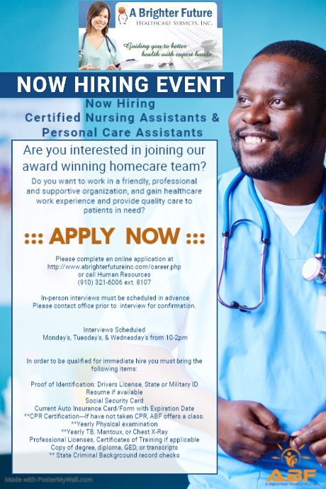 Copy of Hiring Nursing Staff Job Poster | PosterMyWall