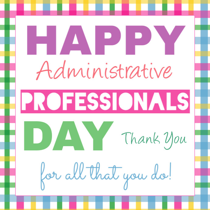 Copy of Administrative Professionals Day Card Printable, Happy ...