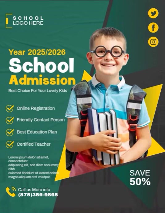 Admission Application Guidelines and Form Template | PosterMyWall