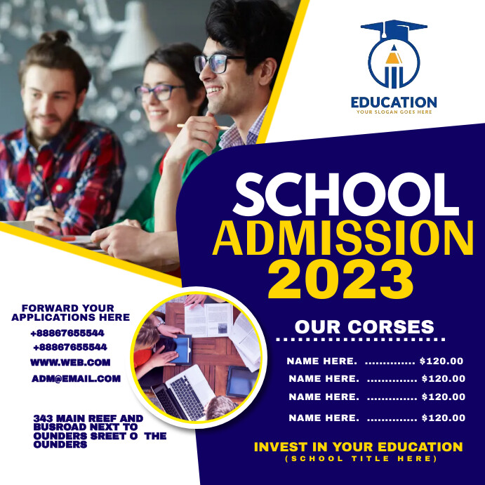 Admission Template | PosterMyWall