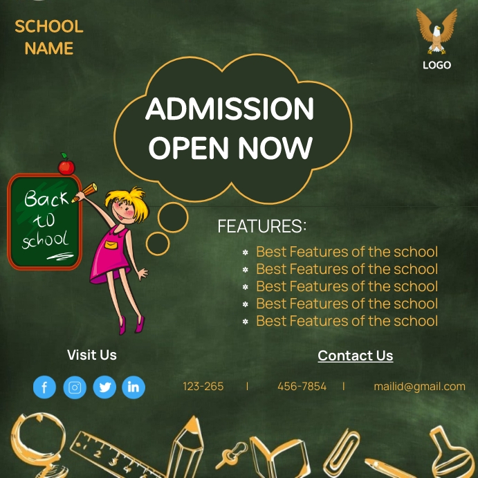 Admission Template | PosterMyWall