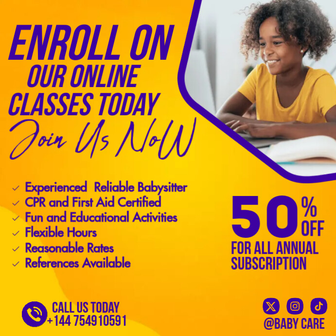 admission enroll poster Template | PosterMyWall