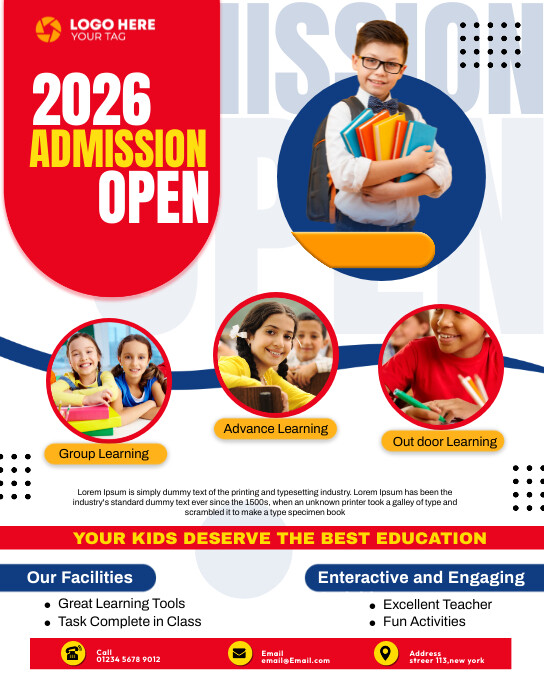 ADMISSION FLYER Template | PosterMyWall