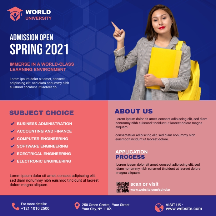 Copy of Admission flyer | PosterMyWall