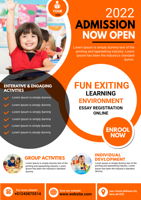 Admission flyer Template | PosterMyWall