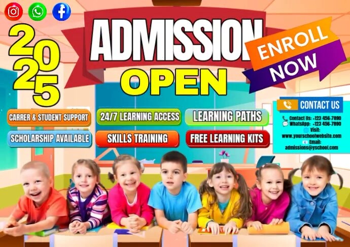 Admission Open 2025 Template | PosterMyWall