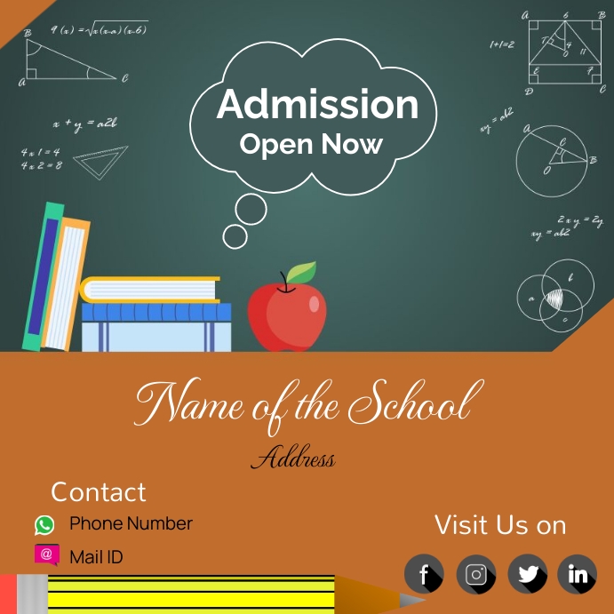 Admission Open Template | PosterMyWall