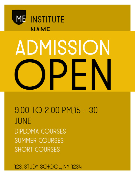 ADMISSION OPEN FLYER Template | PosterMyWall