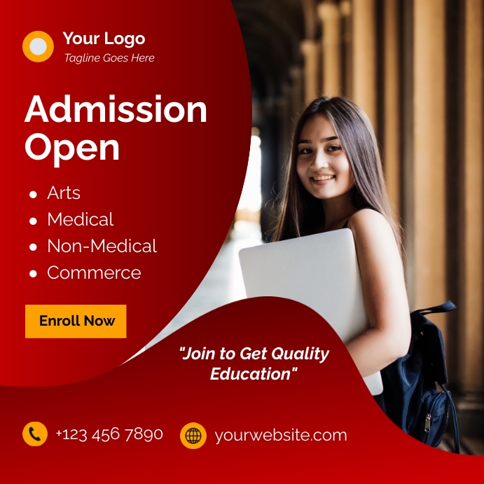 Admission Open Social Media Post Template | PosterMyWall