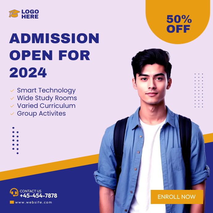 admission open template | PosterMyWall