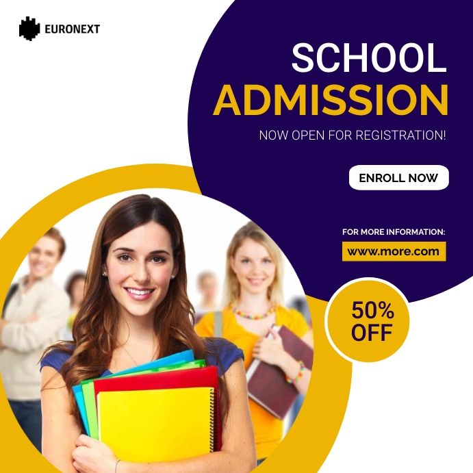 Admission Poster Template | PosterMyWall