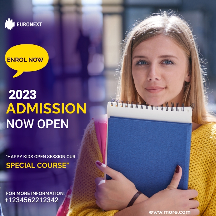 Admission Poster Template | PosterMyWall