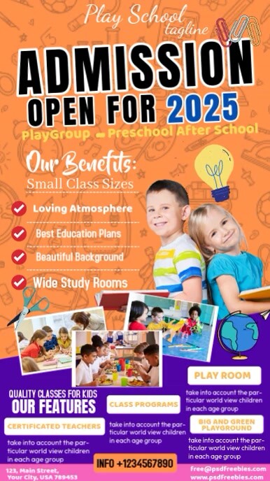 Copy of Admission School Opening | PosterMyWall