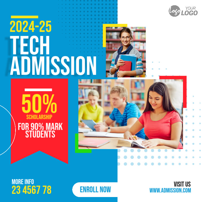 Admission Template | PosterMyWall