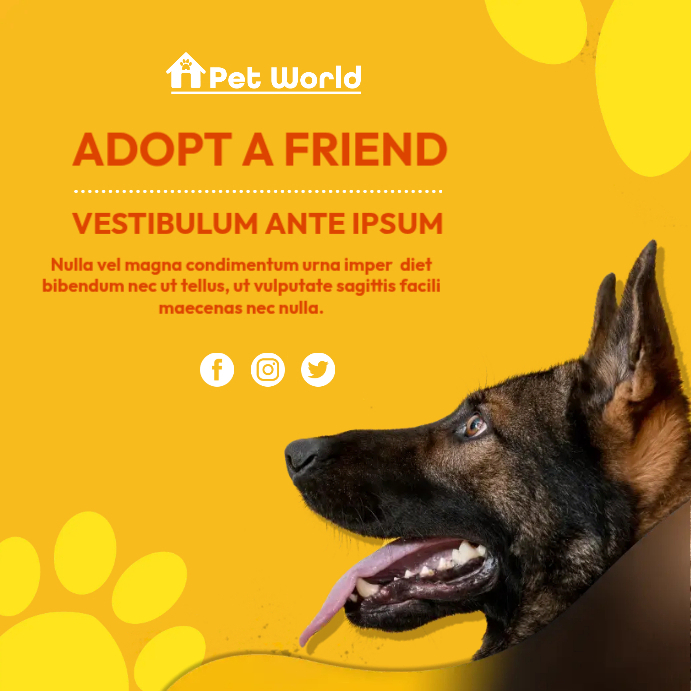 Adopt A Pet Ad Template | PosterMyWall