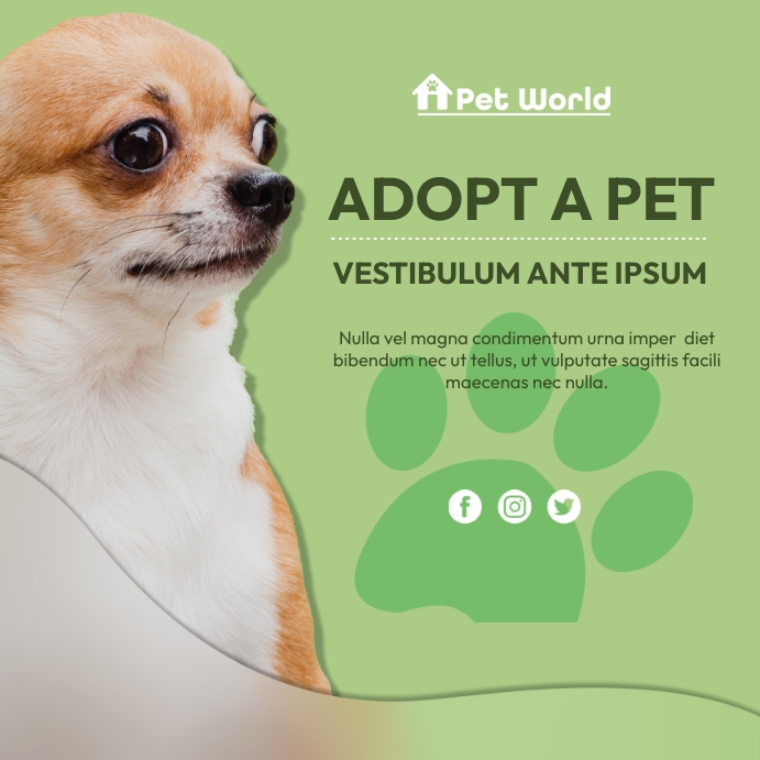 Adopt A Pet Ads Template | PosterMyWall