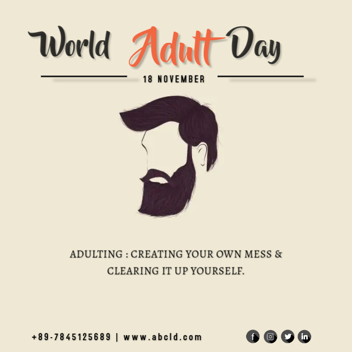 ADULT DAY Template | PosterMyWall