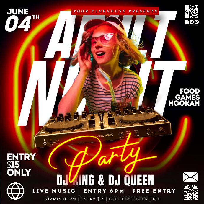Copy of ADULT PARTY | PosterMyWall