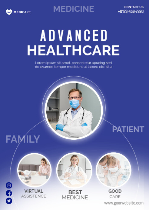 Plantilla de ADVANCED HEALTHCARE | PosterMyWall
