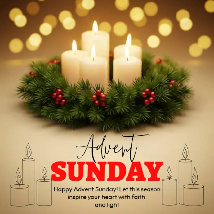 Advent Sunday Celebration Template | PosterMyWall