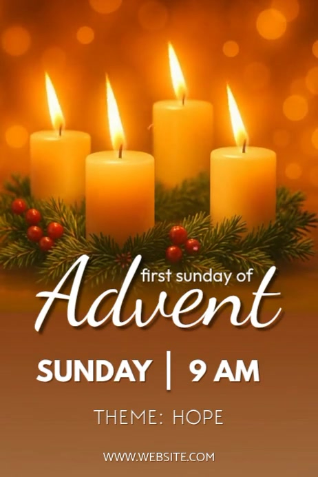 Advent Sunday Service Template | PosterMyWall