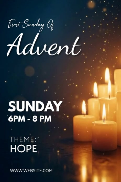 Advent Sunday Service Template | PosterMyWall
