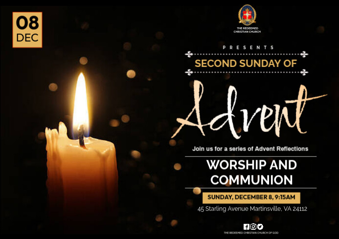 Copy of ADVENT SUNDAY WORSHIP SERVICE | PosterMyWall