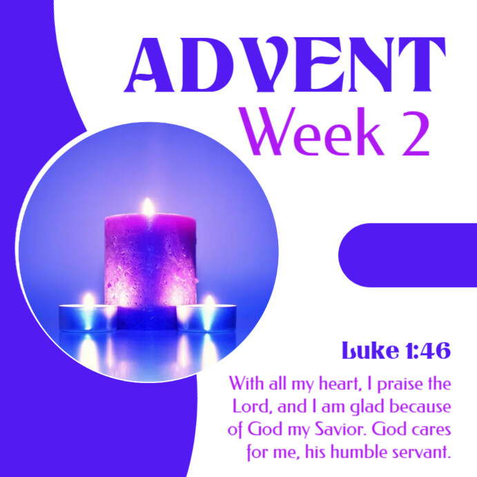 Advent week 2 bible verse message template | PosterMyWall