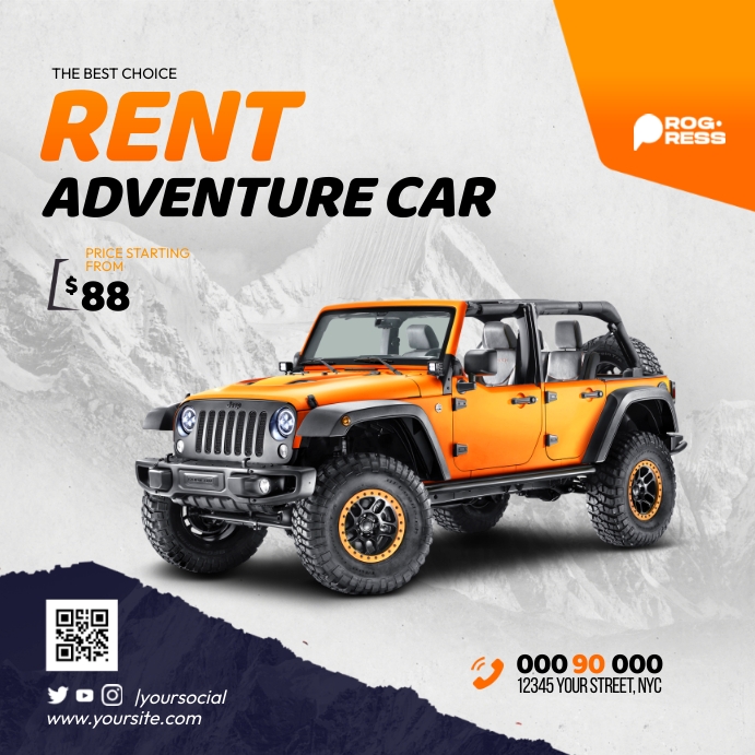 Adventure Car Rental Template | PosterMyWall