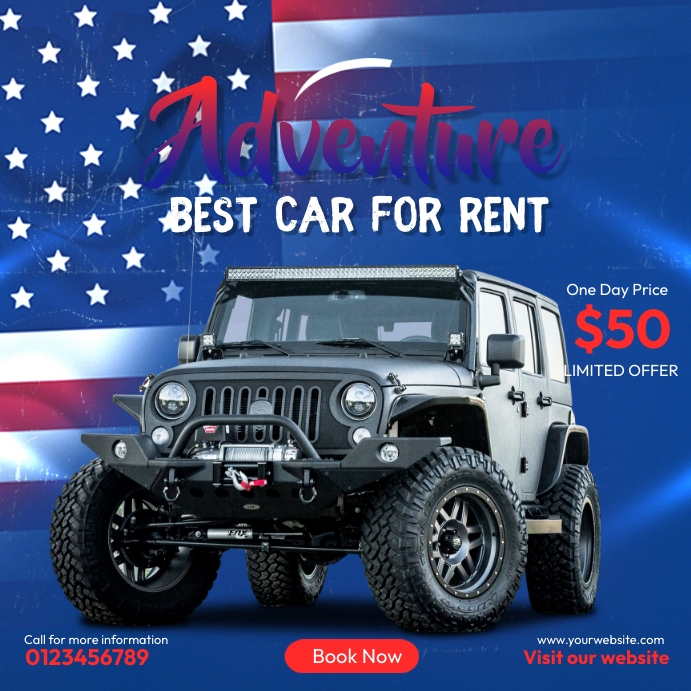 Adventure Cars Template | PosterMyWall