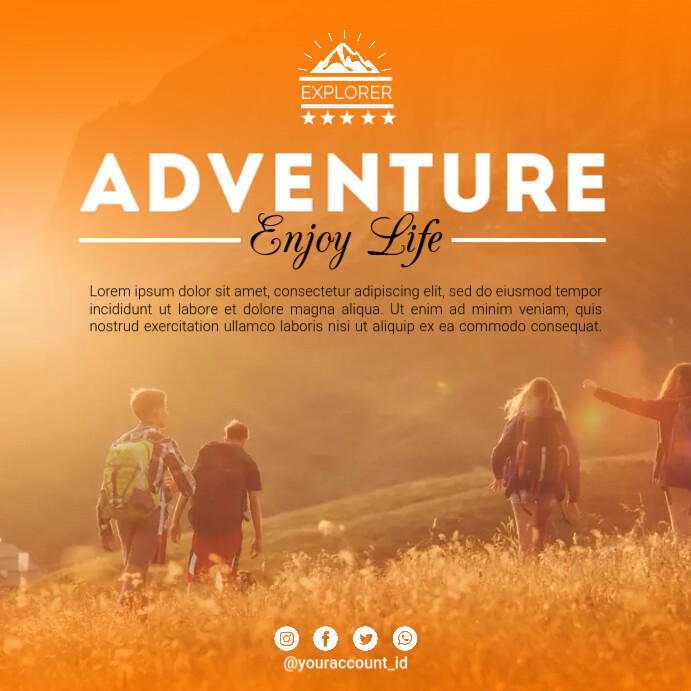Plantilla de Adventure Enjoy Life Instagram Post | PosterMyWall