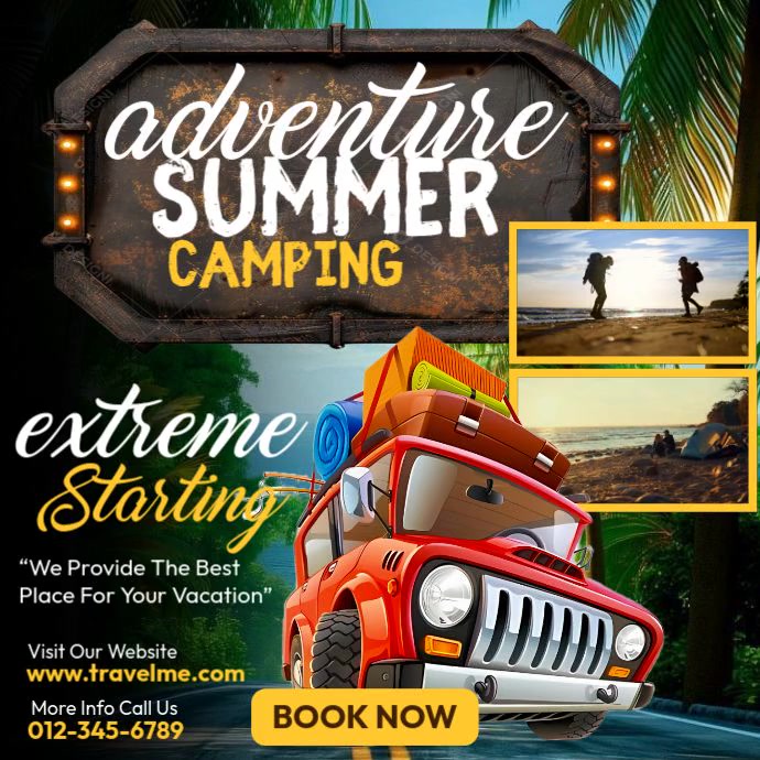 Adventure Summer Camping Instagram Post Template | PosterMyWall