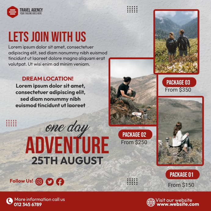 Plantilla de Adventure Travel Ads | PosterMyWall