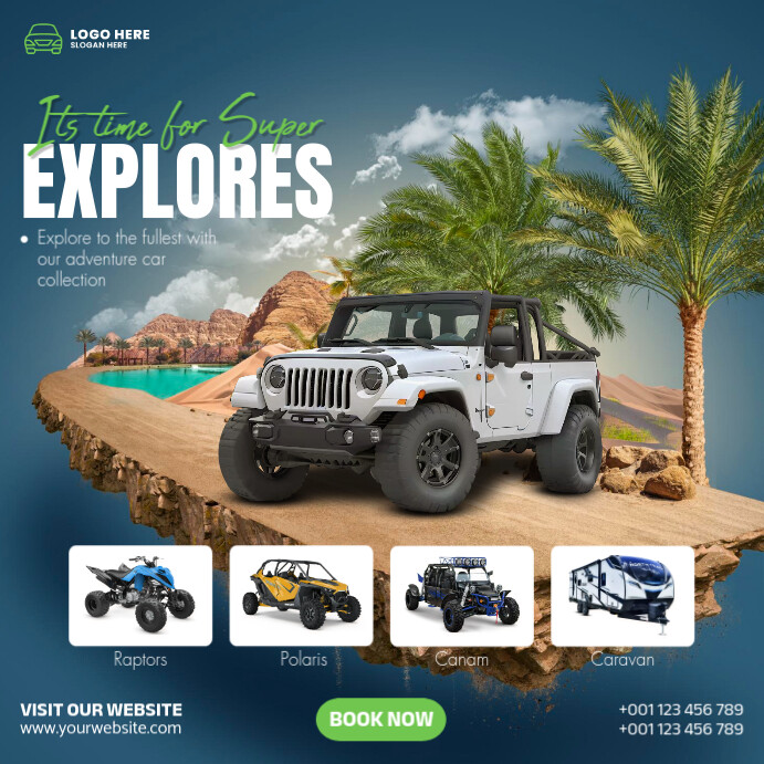 ADVENTURE VEHICLE POSTER Template | PosterMyWall