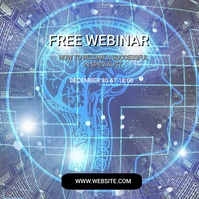 Advertising Of The Free Business Webinar Inst Template | PosterMyWall