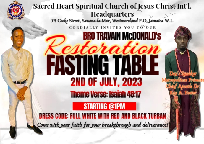 Copy of Travain Fasting Table | PosterMyWall