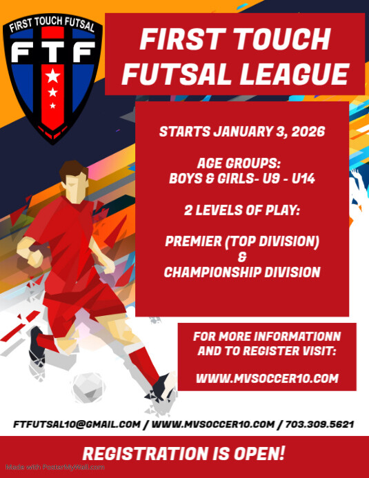 Copy of Futsal Football Soccer Tournament Competition Flyer Poster ...
