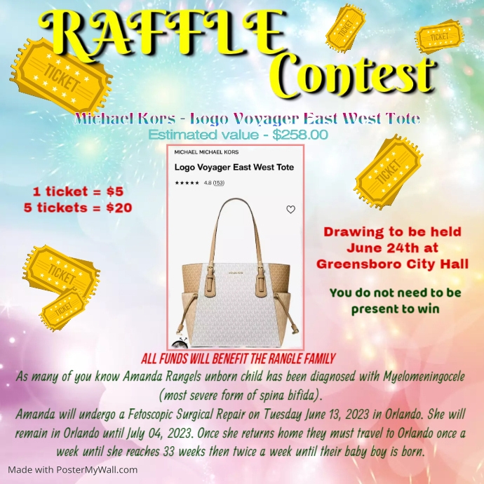 Raffle contest charity fundraising | PosterMyWall